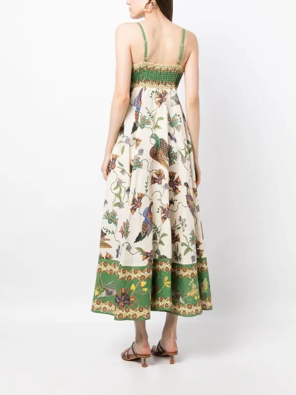 ALEMAIS Birdie Sleeveless Linen Midi Dress