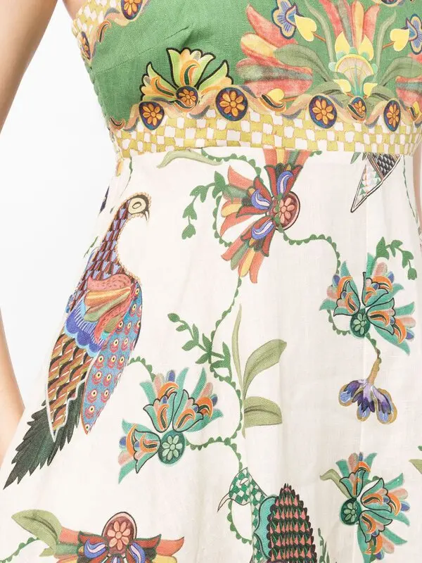 ALEMAIS Birdie Sleeveless Linen Midi Dress
