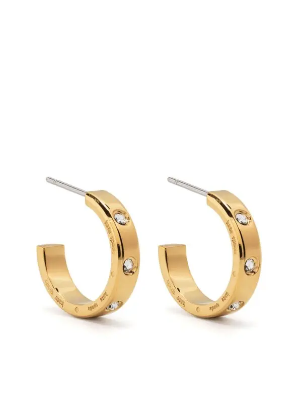 Kate Spade New York Crystal-embellished Hoop Earrings - Gold
