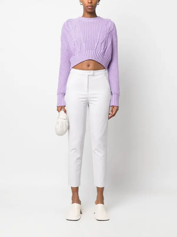 Patrizia Pepe Cropped Tapered Trousers