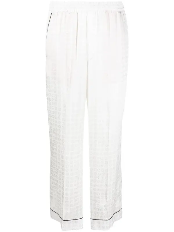 10 CORSO COMO Circle-motif Trousers - White