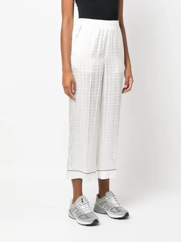 10 CORSO COMO Circle-motif Trousers - White