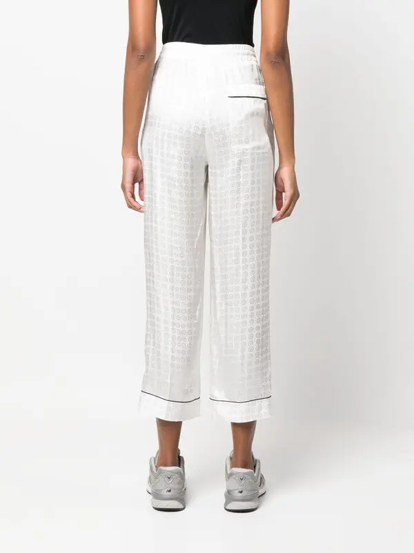 10 CORSO COMO Circle-motif Trousers - White