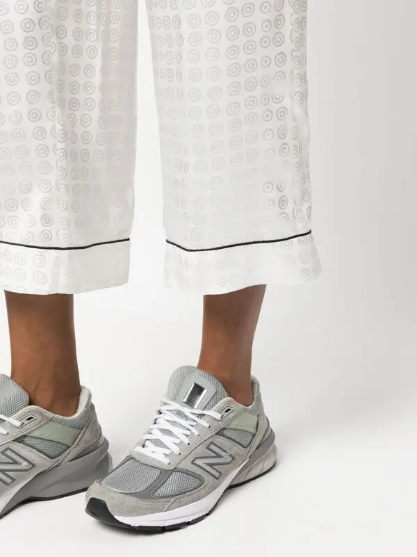 10 CORSO COMO Circle-motif Trousers - White