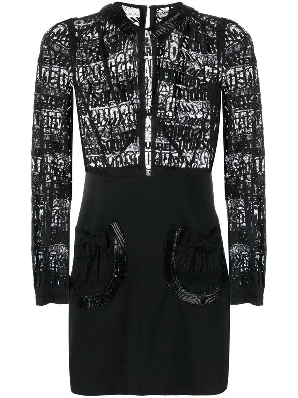 Dsquared2 Logo-lace Minidress - Black