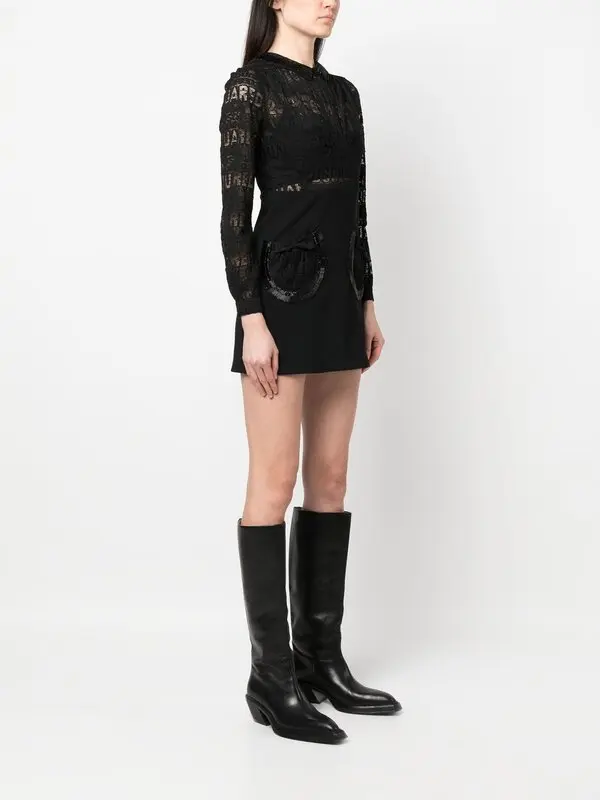 Dsquared2 Logo-lace Minidress - Black