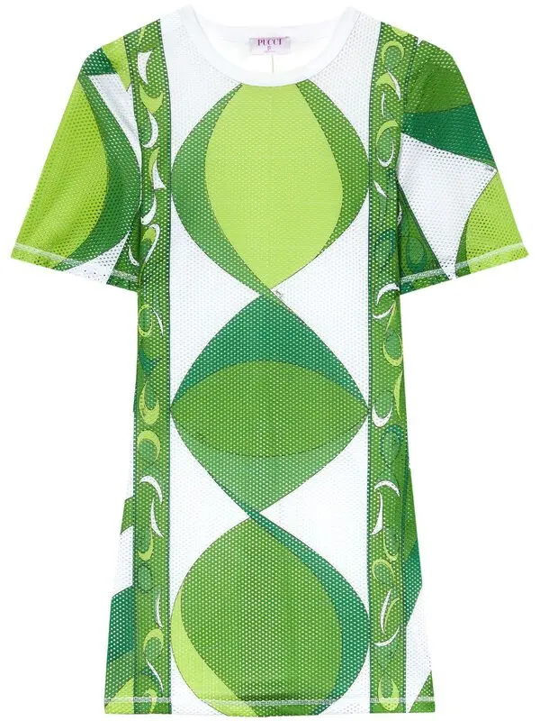 Emilio Pucci Graphic-print Mini Dress - Green