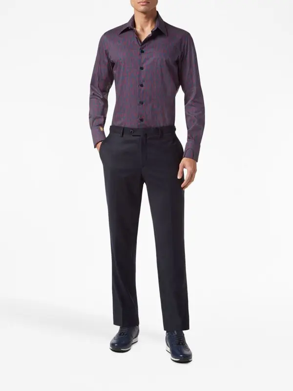 BILLIONAIRE Logo-print Stretch-cotton Shirt