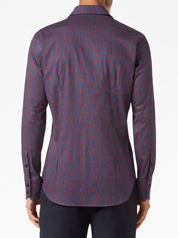 BILLIONAIRE Logo-print Stretch-cotton Shirt