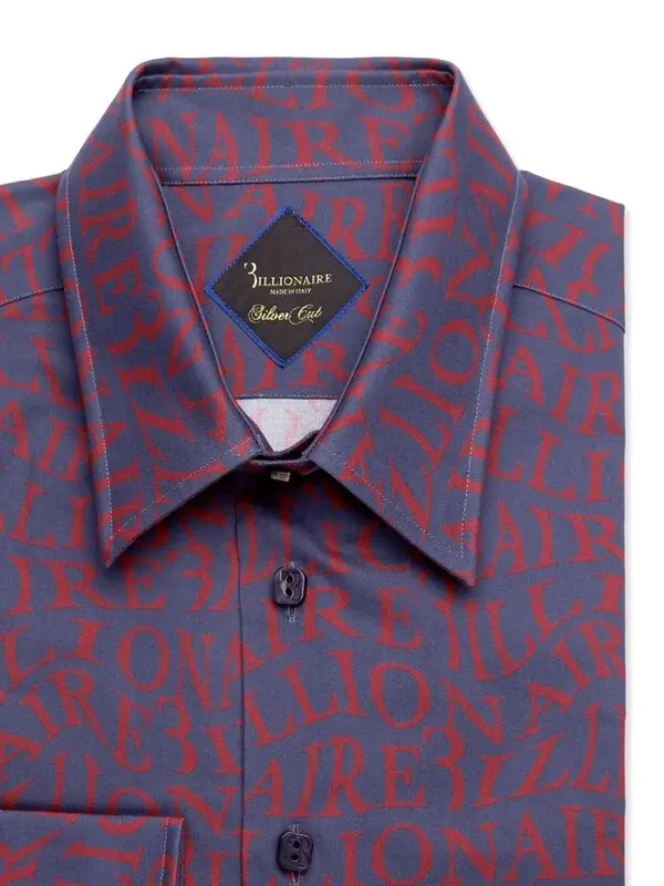 BILLIONAIRE Logo-print Stretch-cotton Shirt