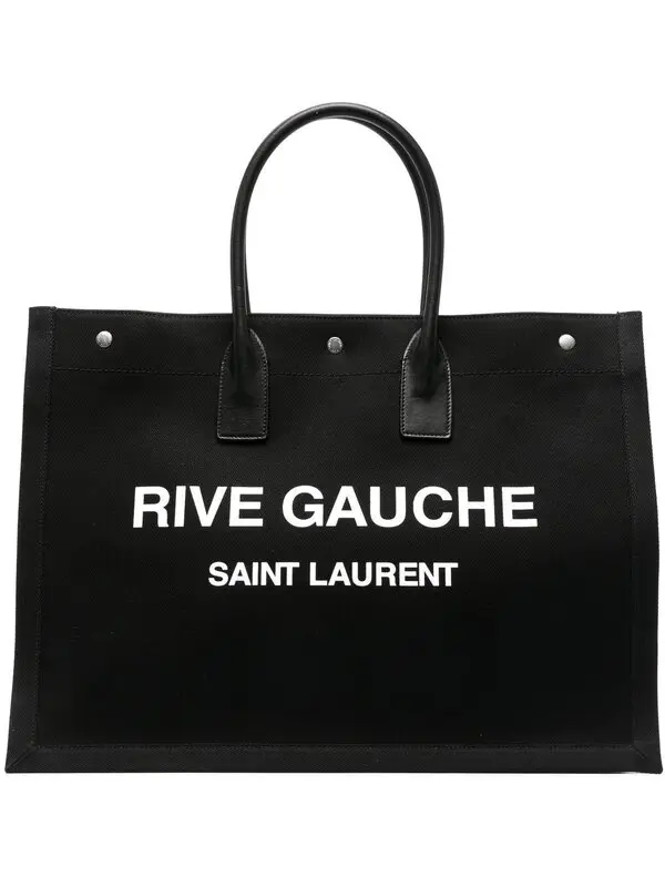 Saint Laurent Large Rive Gauche Tote Bag - Black