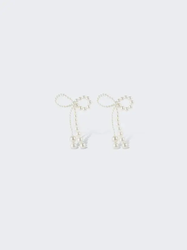 Sophie Bille Brahe Grande Rosette De Pearls Large Bow Earrings - 14k Yellow Gold