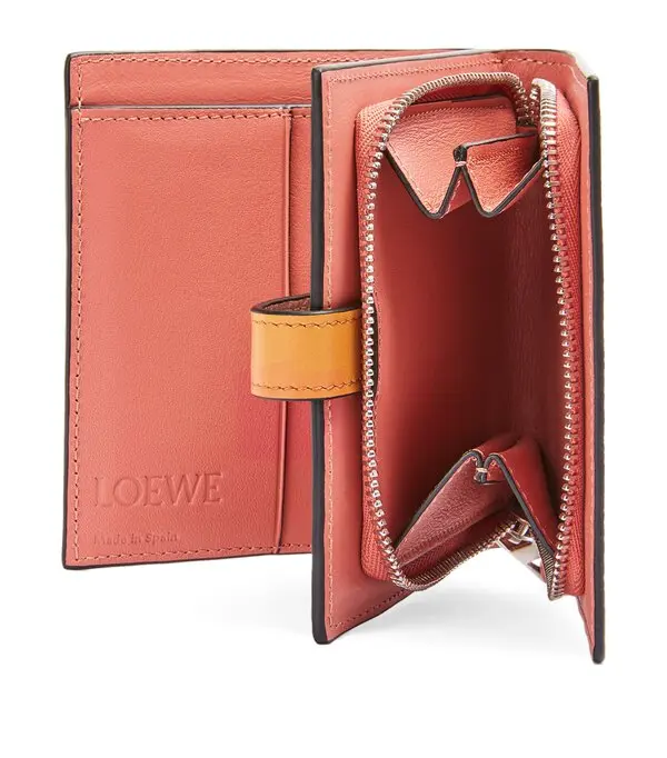Loewe Leather Zip Wallet - Beige