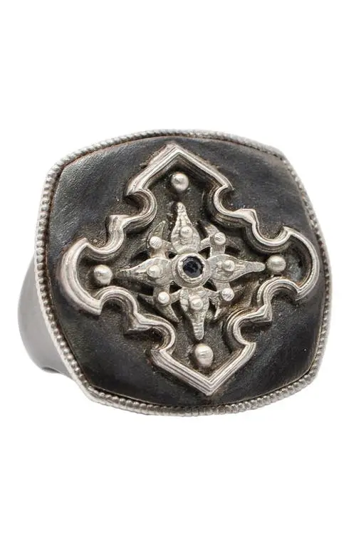 Armenta Romero Cross Signet Ring - Silver