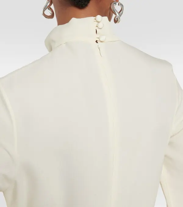 TALLER MARMO Del Rio Feather-trimmed Midi Dress - White