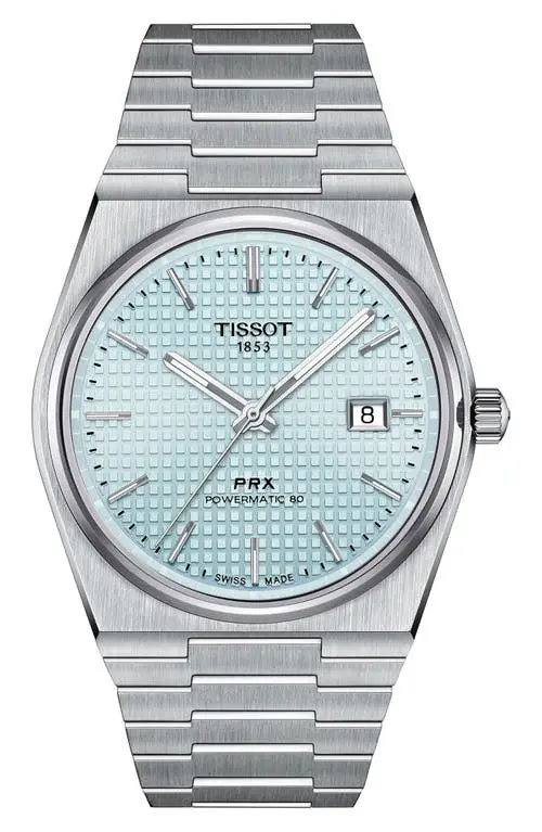TISSOT Prx Powermatic 80 Bracelet Watch - Silver Grey