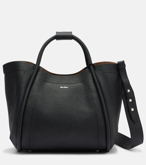Max Mara Marine Leather Tote - Black