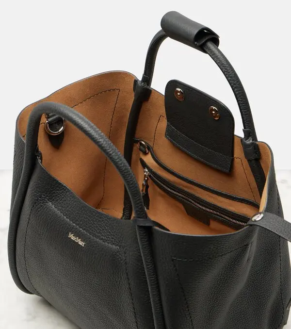 Max Mara Marine Leather Tote - Black