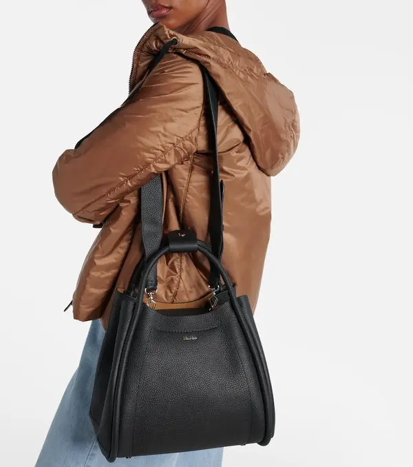 Max Mara Marine Leather Tote - Black