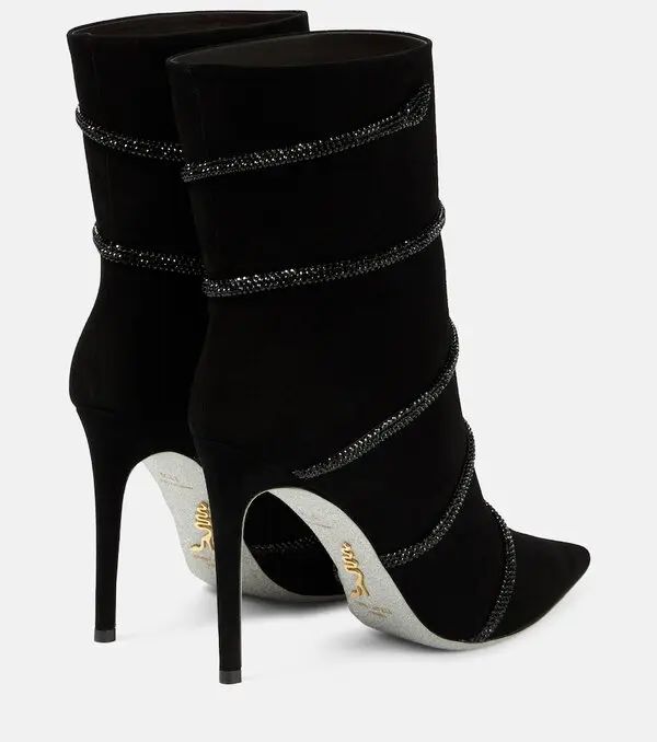 Rene Caovilla Morgana Embellished Suede Boots
