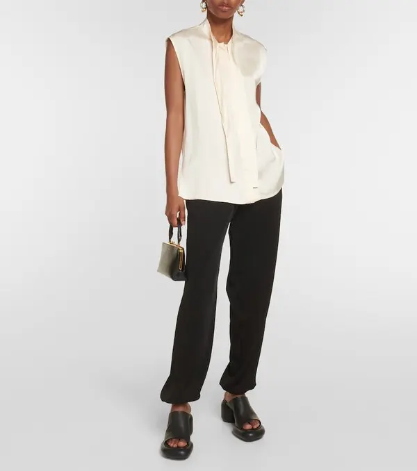 JIL SANDER Wool-blend Sweatpants - Black