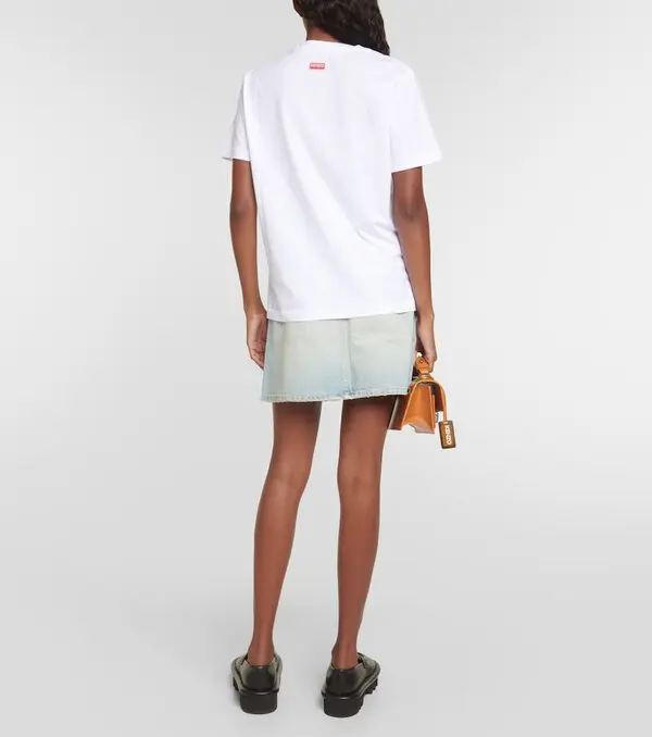 Kenzo Logo Printed Cotton Jersey T-shirt