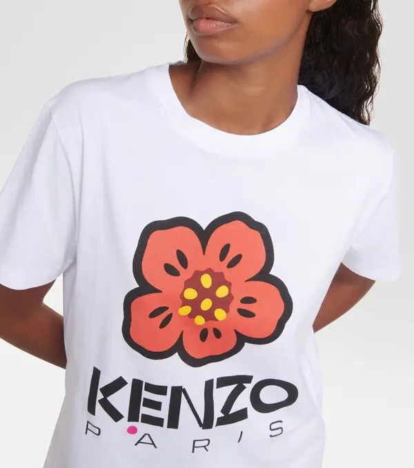 Kenzo Logo Printed Cotton Jersey T-shirt