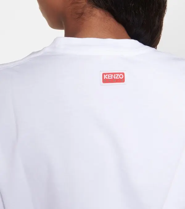 Kenzo Logo Printed Cotton Jersey T-shirt