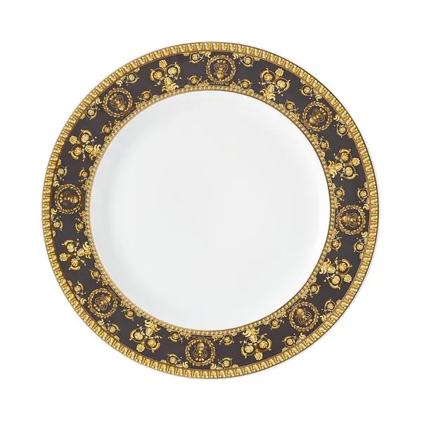 Versace By Rosenthal I Love Baroque Nero Salad Plate - Black