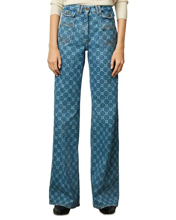 Gerard Darel Anna Mid Rise Bootcut Jeans