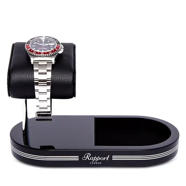 RAPPORT LONDON Watch Stand With Tray - Black Silver