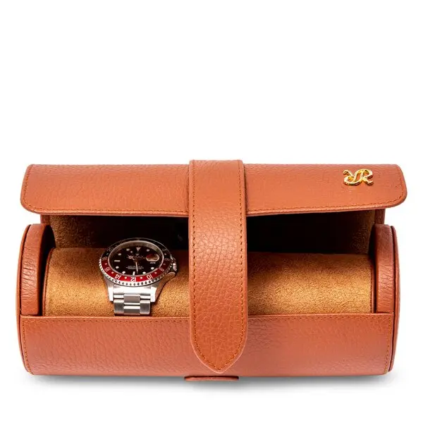 RAPPORT LONDON Berkeley Leather Three Watch Case - Tan