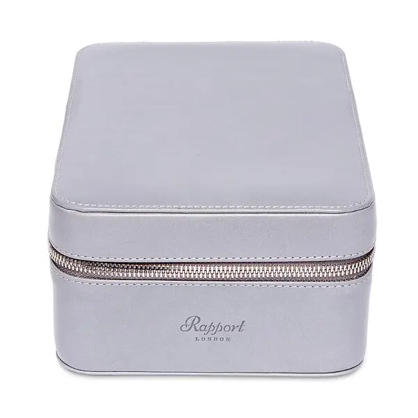 RAPPORT LONDON Hyde Park Four Watch Leather Zip Case - Gray
