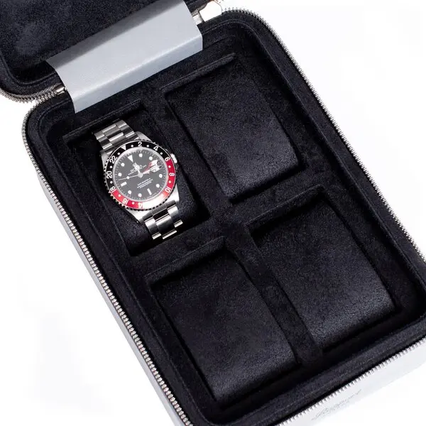 RAPPORT LONDON Hyde Park Four Watch Leather Zip Case