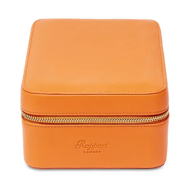 RAPPORT LONDON Hyde Park Four Watch Leather Zip Case - Tan
