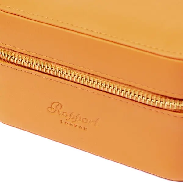 RAPPORT LONDON Hyde Park Four Watch Leather Zip Case - Tan