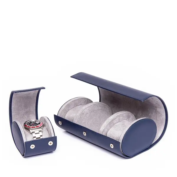 RAPPORT LONDON Hyde Park Three-watch Leather Pouch - Blue