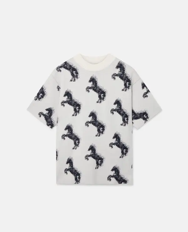 Stella McCartney Pixel Horse Jacquard T-shirt