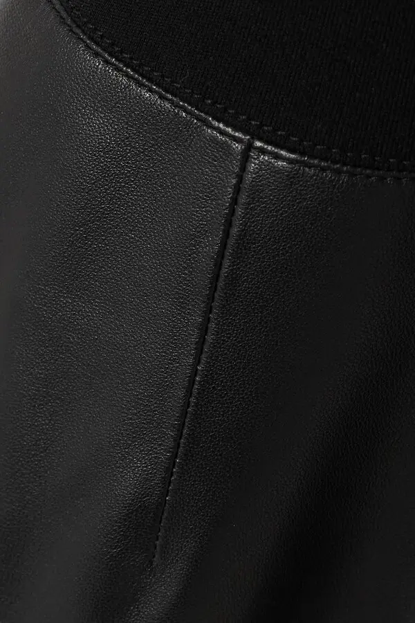 Ralph Lauren Wool And Leather Mini Dress