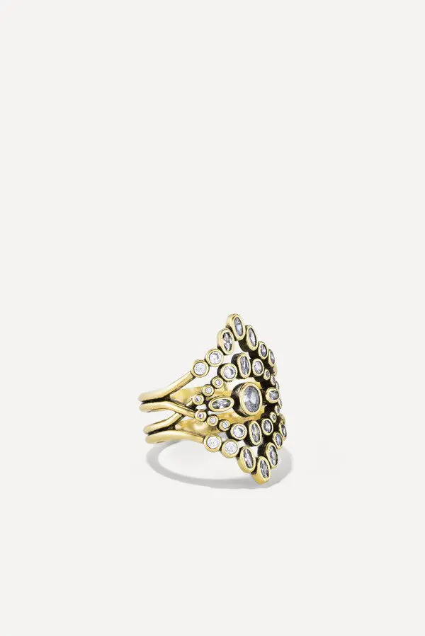 Ba&sh Talula Ring With Zircons - Gold