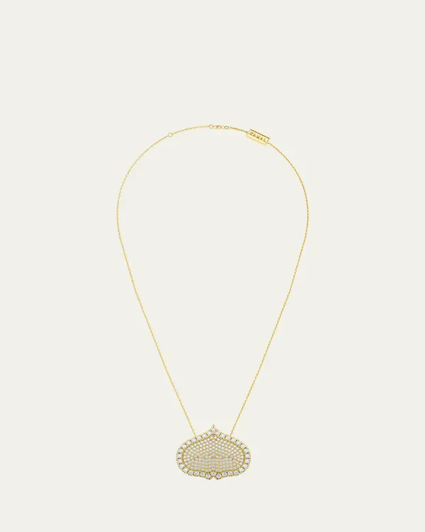 KAMAL Eye Adore Diamond Pave Pendant Necklace, 25mm - Gold