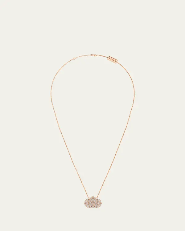 KAMAL Eye Adore Diamond Pave Pendant Necklace, 15mm - Rose Gold