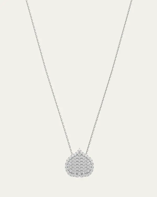 KAMAL Eye Adore Diamond Pave Pendant Necklace, 15mm - White Gold