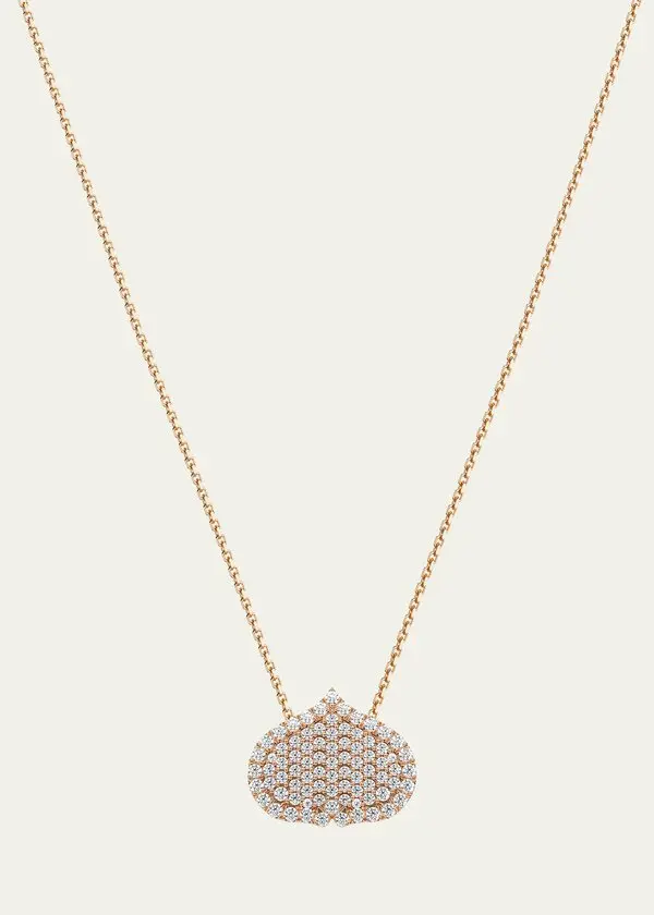 KAMAL Eye Adore Diamond Pave Pendant Necklace, 15mm - White Gold