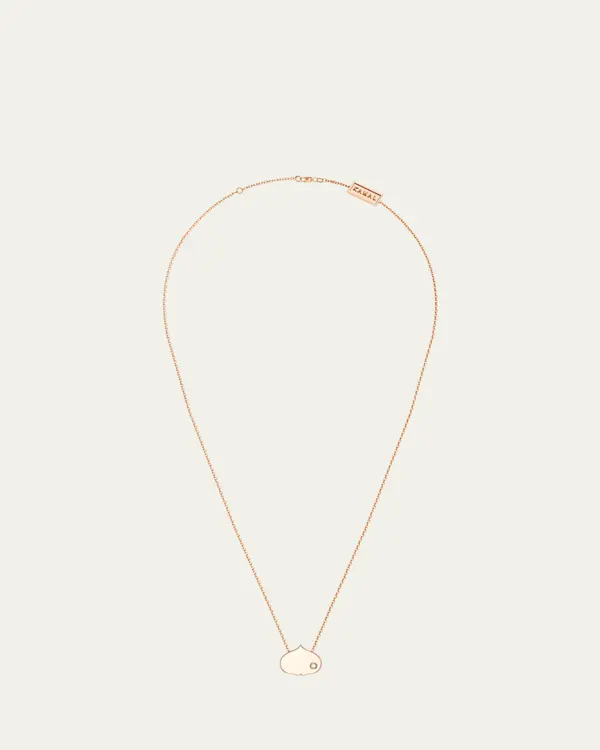 KAMAL Eye Adore 18k Diamond Pendant Necklace - Rose Gold