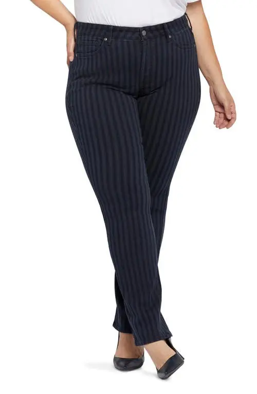 NYDJ Marilyn Vertical Stripe Straight Leg Jeans