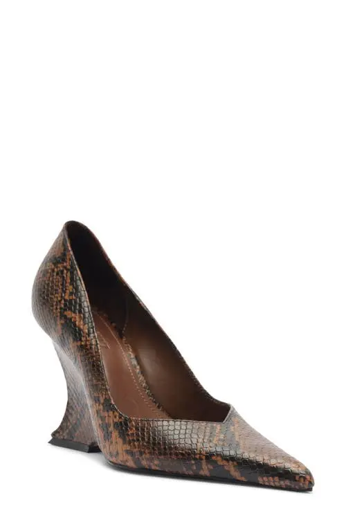Schutz Siena Ankle Wrap Sandal - Brown