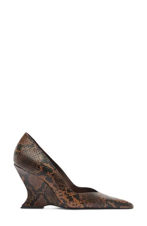 Schutz Siena Ankle Wrap Sandal - Brown
