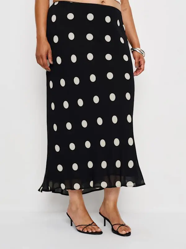 REFORMATION Layla Silk Midi Skirt - Black