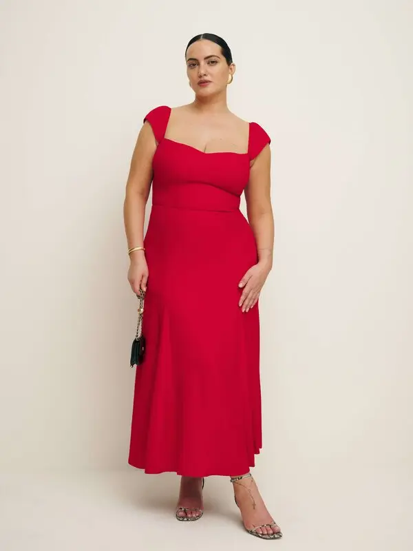 REFORMATION Bryson Midi Dress - Red